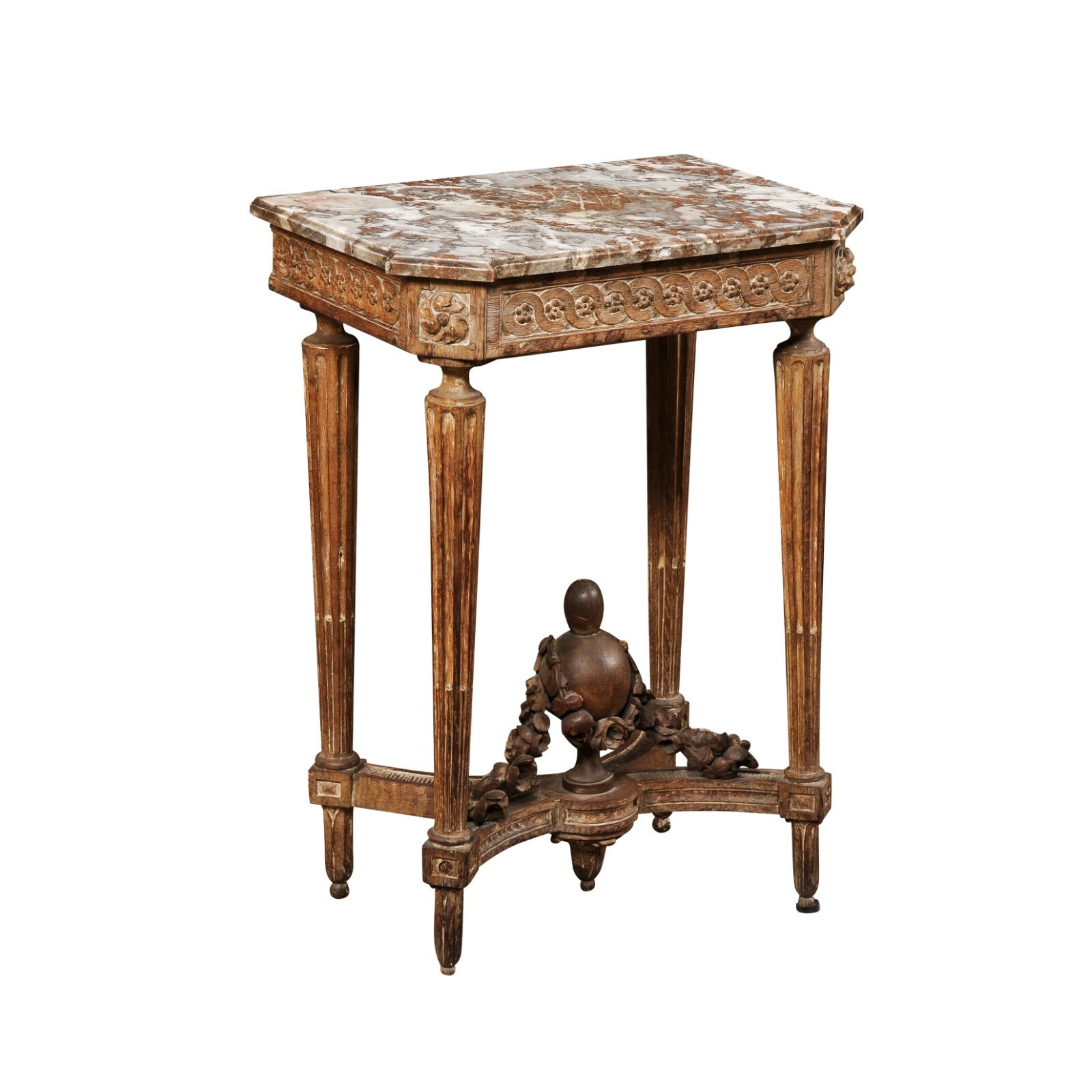 Late 18th c. French Marble Top Side Table | 1914 | A. Tyner Antiques