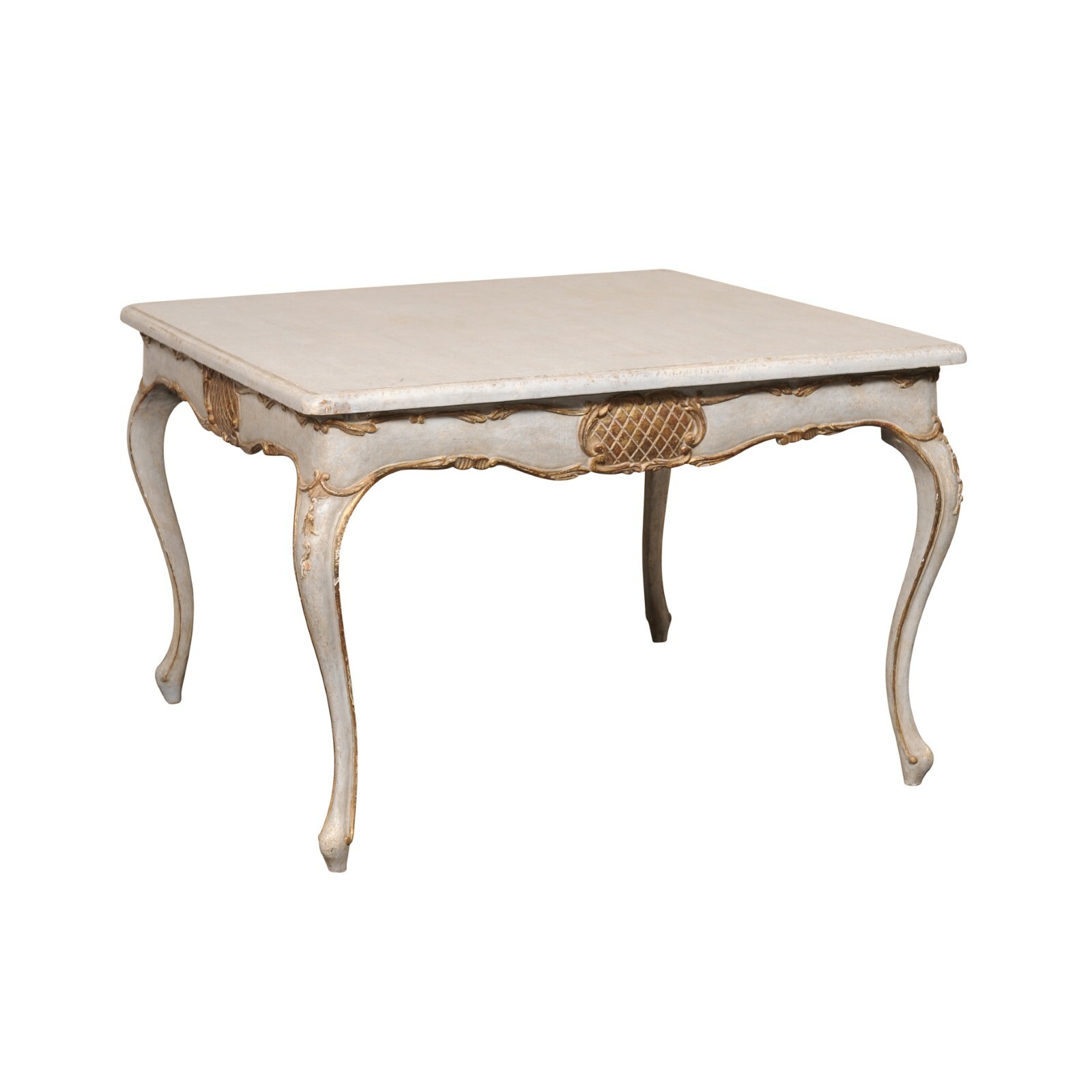 Italian Carved & Painted 4 Ft Square Table | 2055 | A. Tyner Antiques