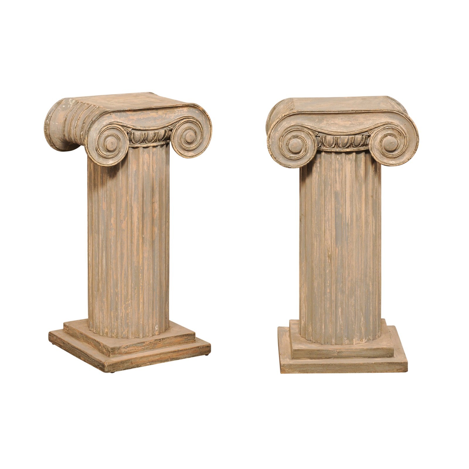 French Ionic Column Pedestal Accent Tables | 2122 | A. Tyner Antiques